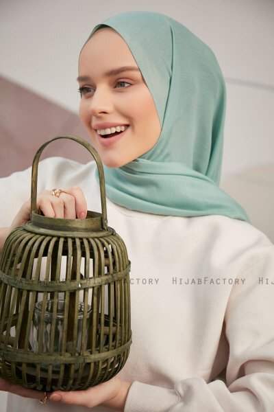 Silky Plain - Light Green Hijab - Hijab