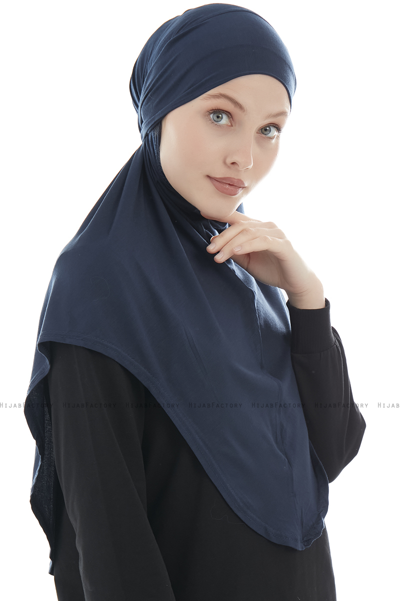 Sefa - Navy Blue One-Piece Al Amira Hijab - Hijab