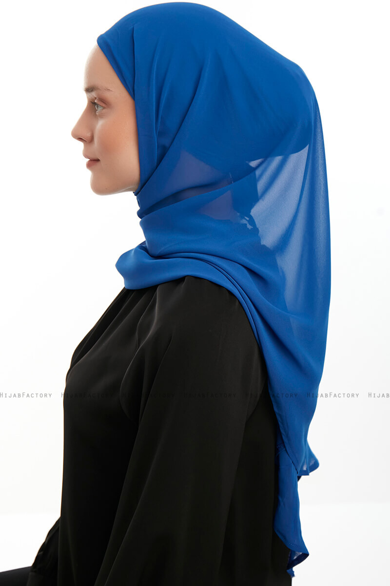 Sahar - Blue One Piece Chiffon Hijab - Hijab