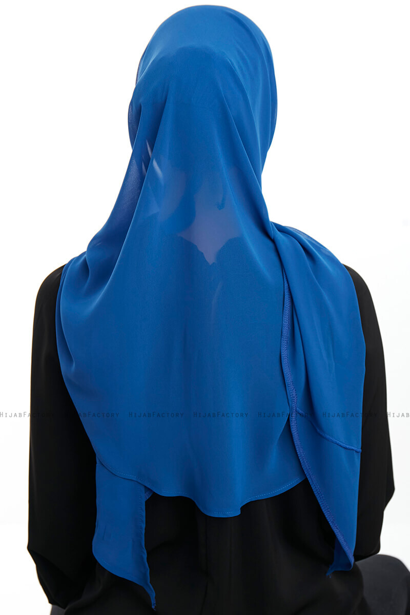 Sahar - Blue One Piece Chiffon Hijab - Hijab
