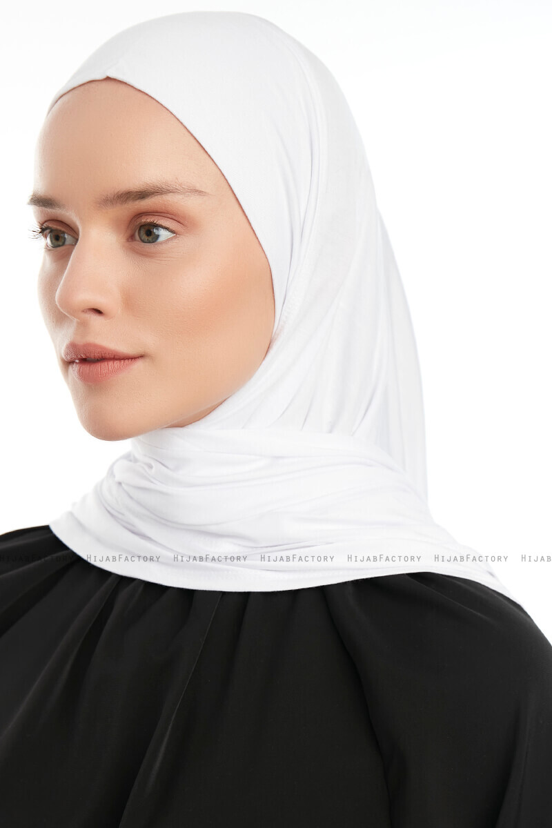 Vesile - White One-Piece Hijab - Hijab