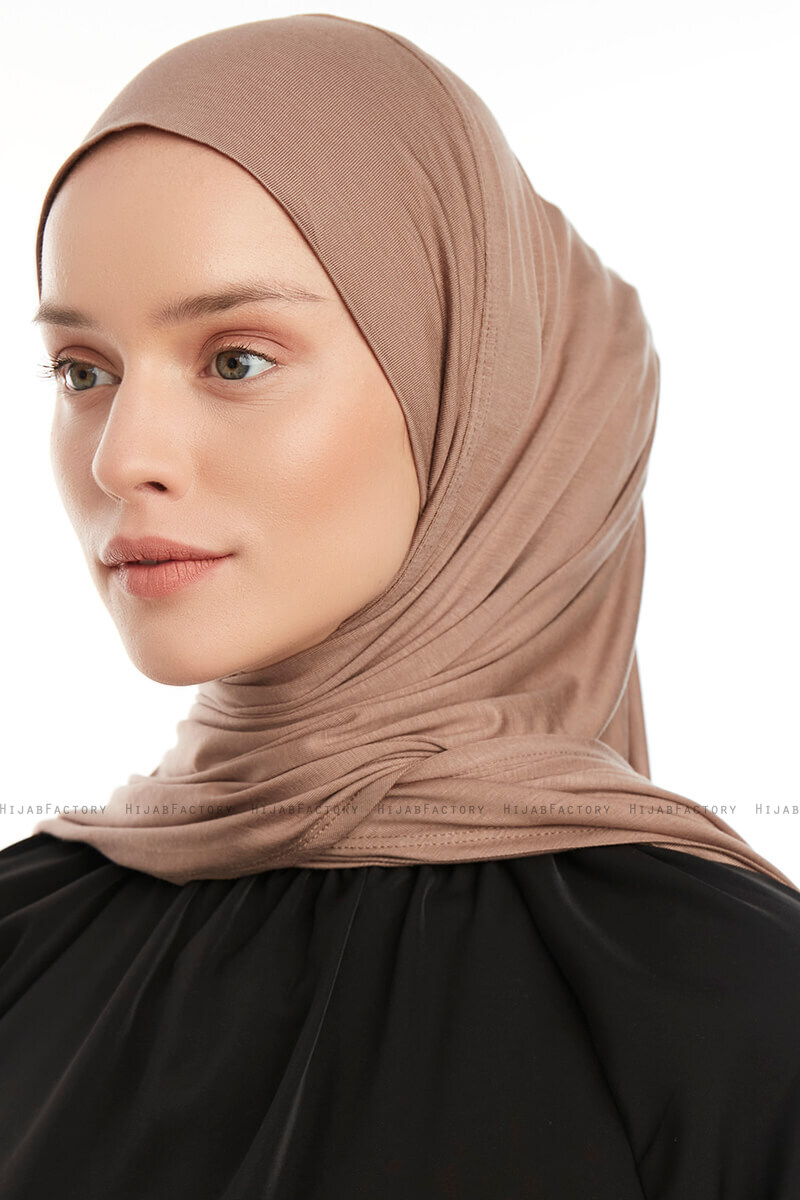 Vesile - Dark Taupe One-Piece Hijab - Hijab