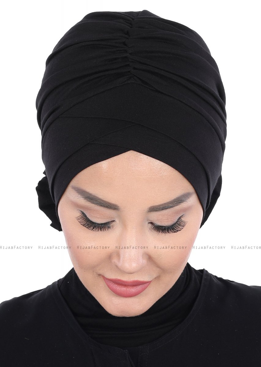 Turban - Black Elisabeth Cotton Hijab From Ayse Turban