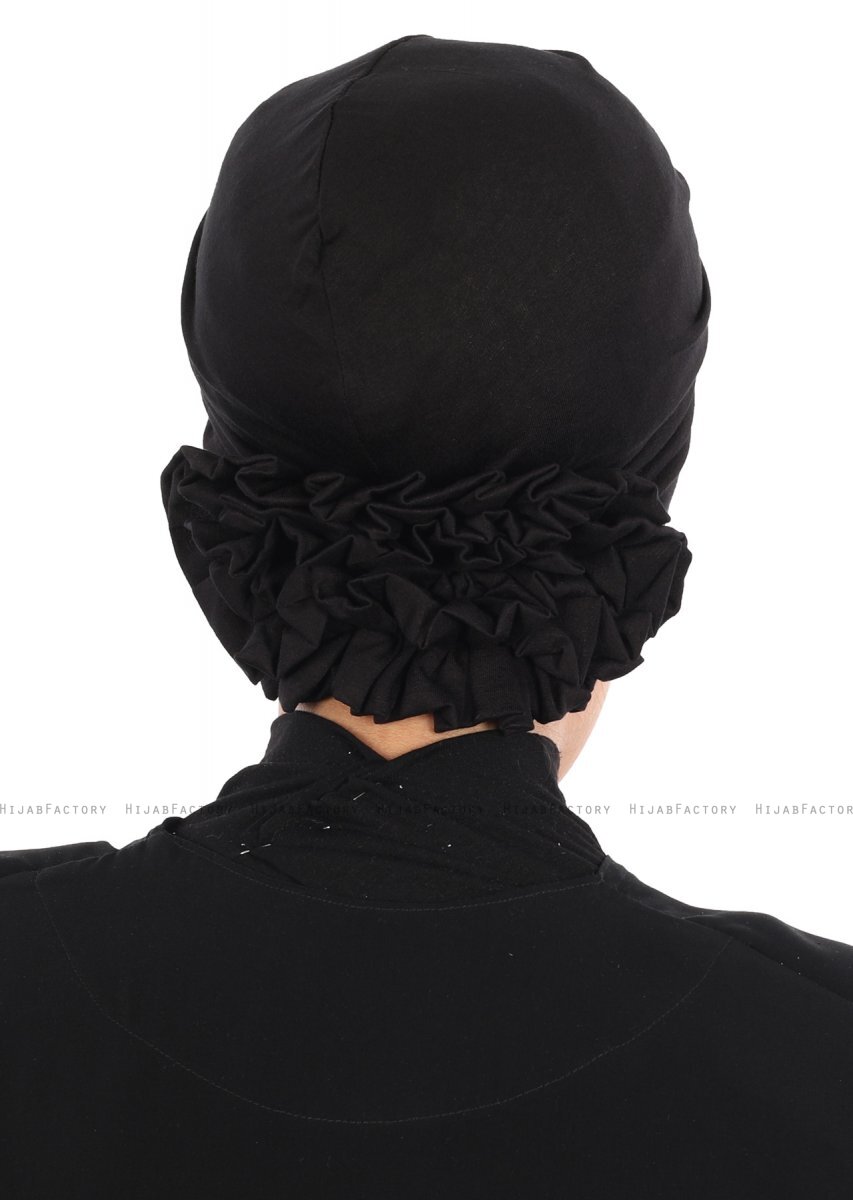 Turban - Black Elisabeth Cotton Hijab From Ayse Turban
