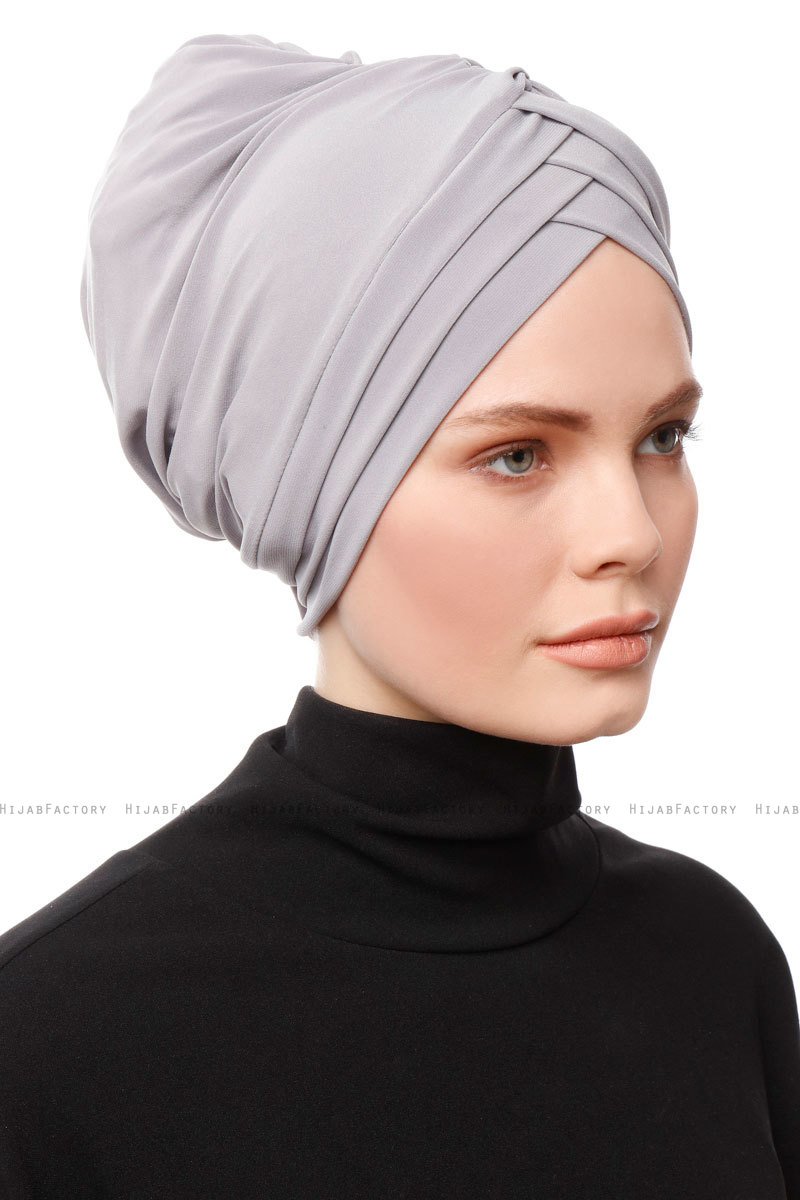 Gamze - Light Grey Turban - Hijab
